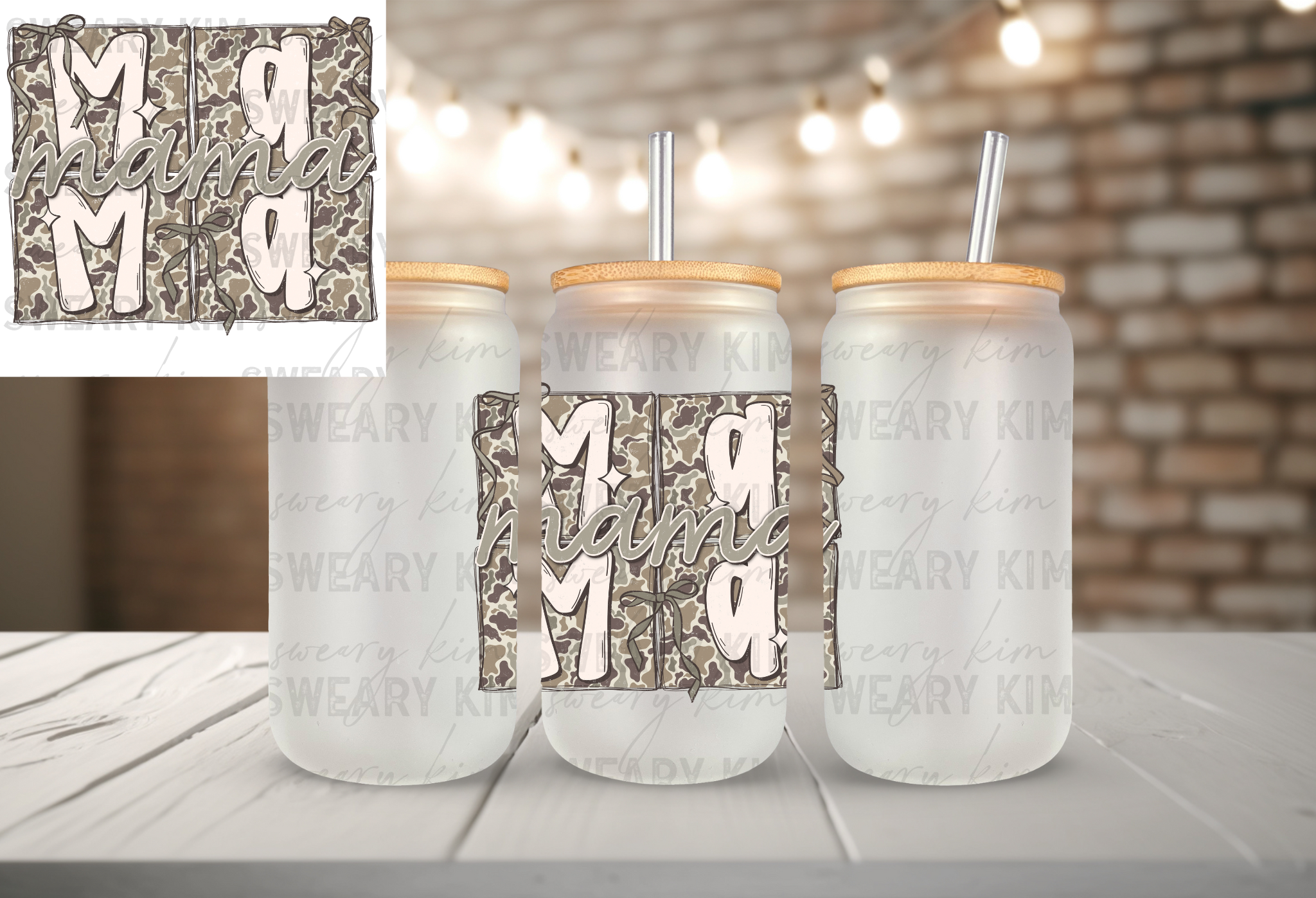 Camo Mama Block UV Dtf Decal – Sweary Kim