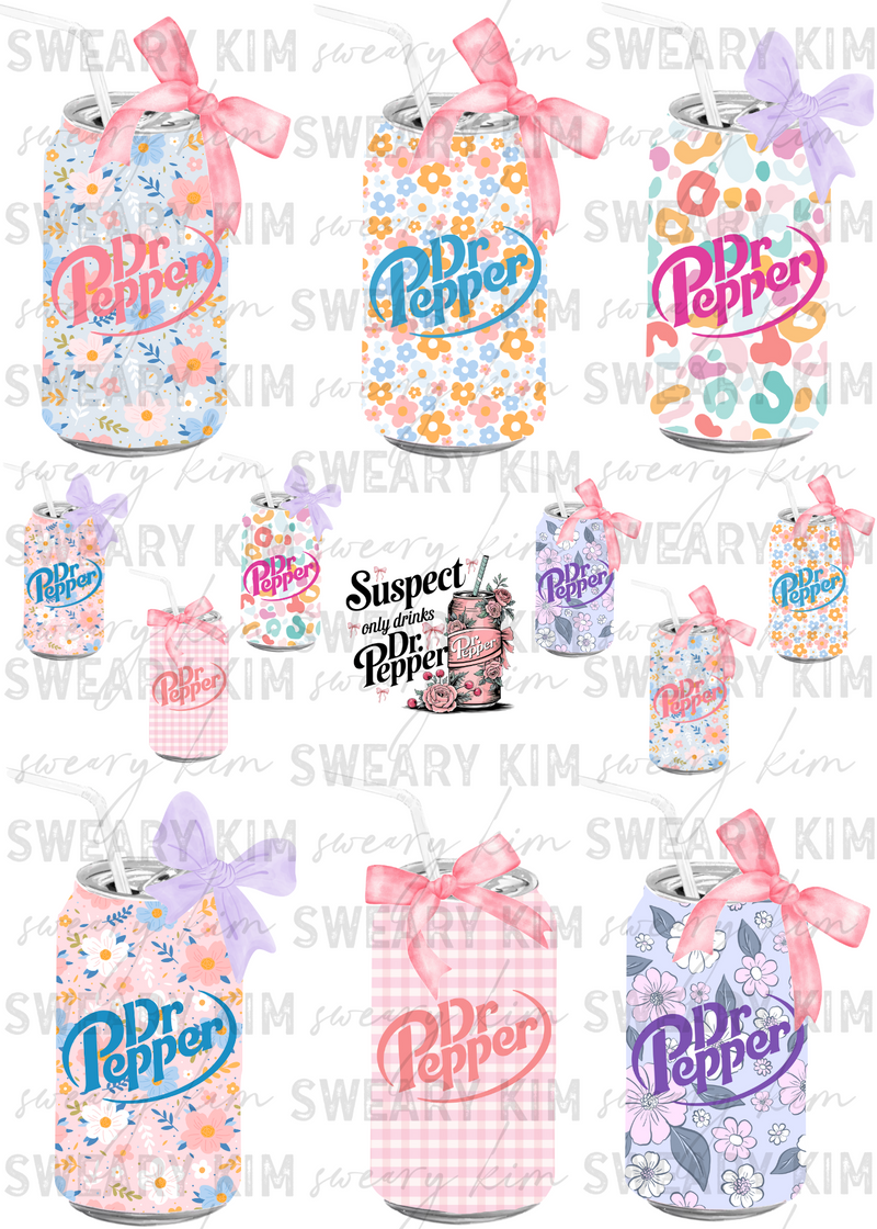 Girly Peppy Cans UV Dtf Element Sheet – Sweary Kim