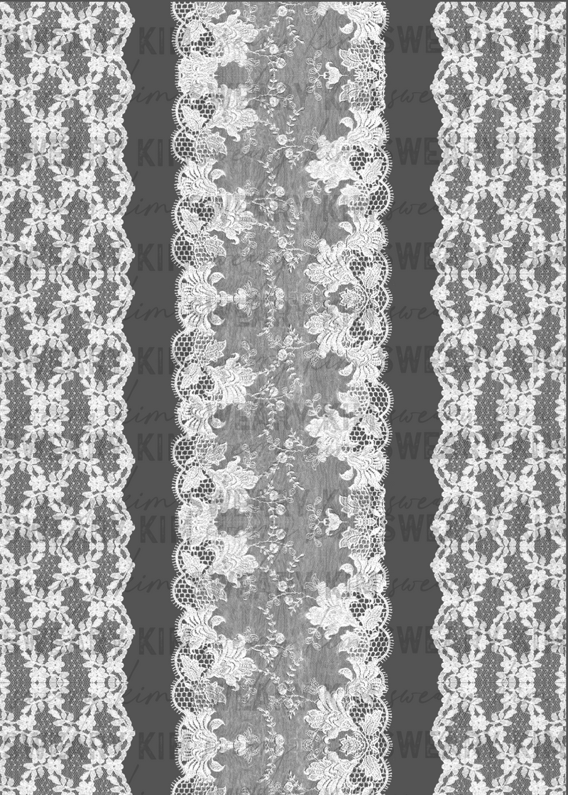 White Lace Borders UV Dtf Element Sheet – Sweary Kim