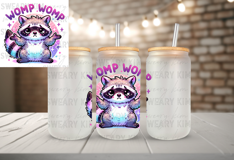 Womp Womp Raccoon UV Dtf Decal – Sweary Kim